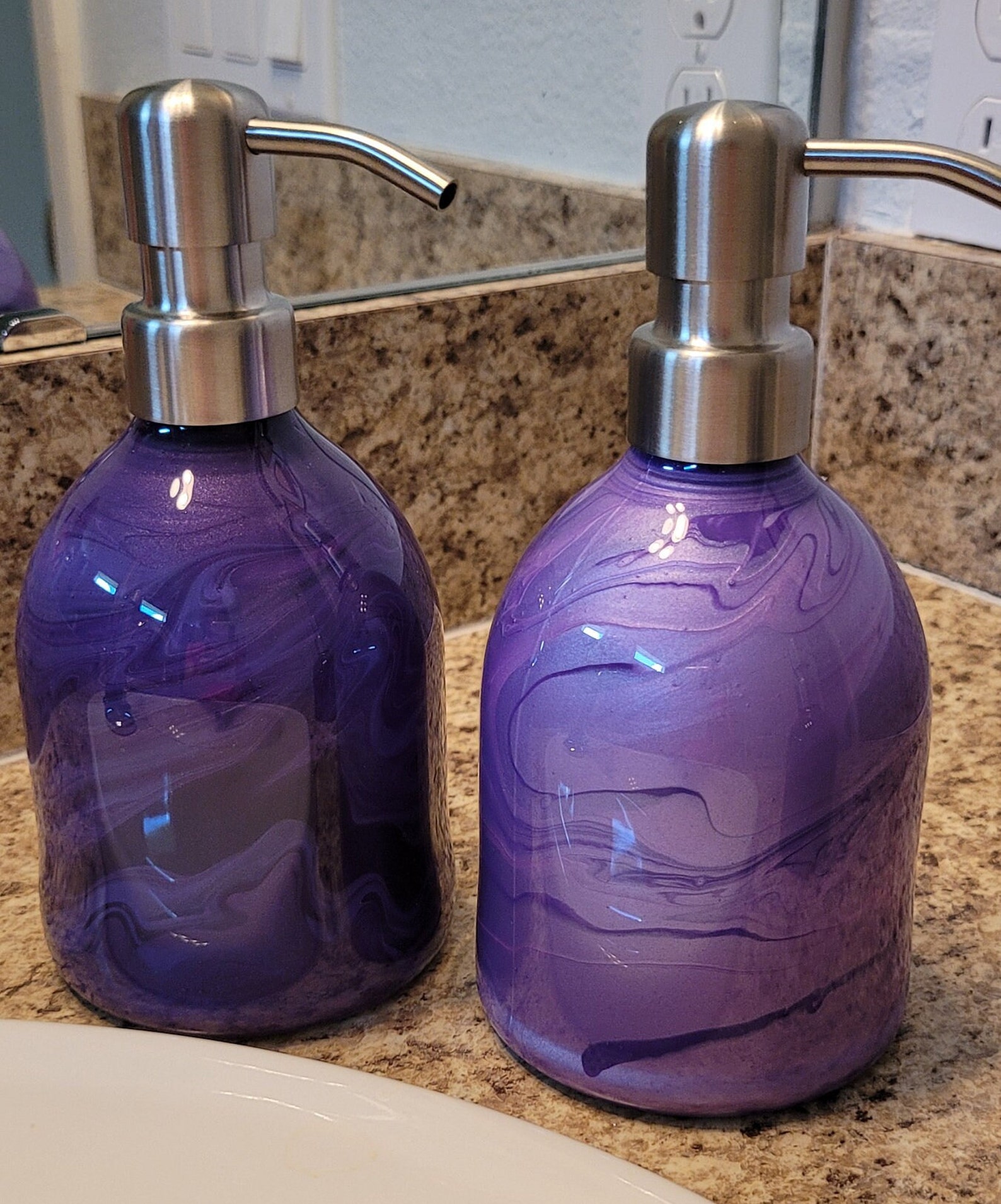 Purple Color Blend Soap Dispensers Lotion Bottle Hand - Etsy