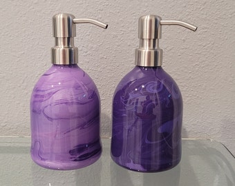 Purple Soap Dispenser - Etsy