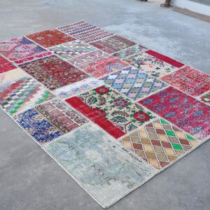 5.2x7.5 Turkish Patchwork Rug Decorative Handmade Patchwork - Etsy