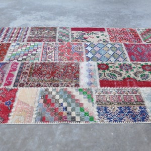 5.2x7.5 Turkish Patchwork Rug Decorative Handmade Patchwork - Etsy