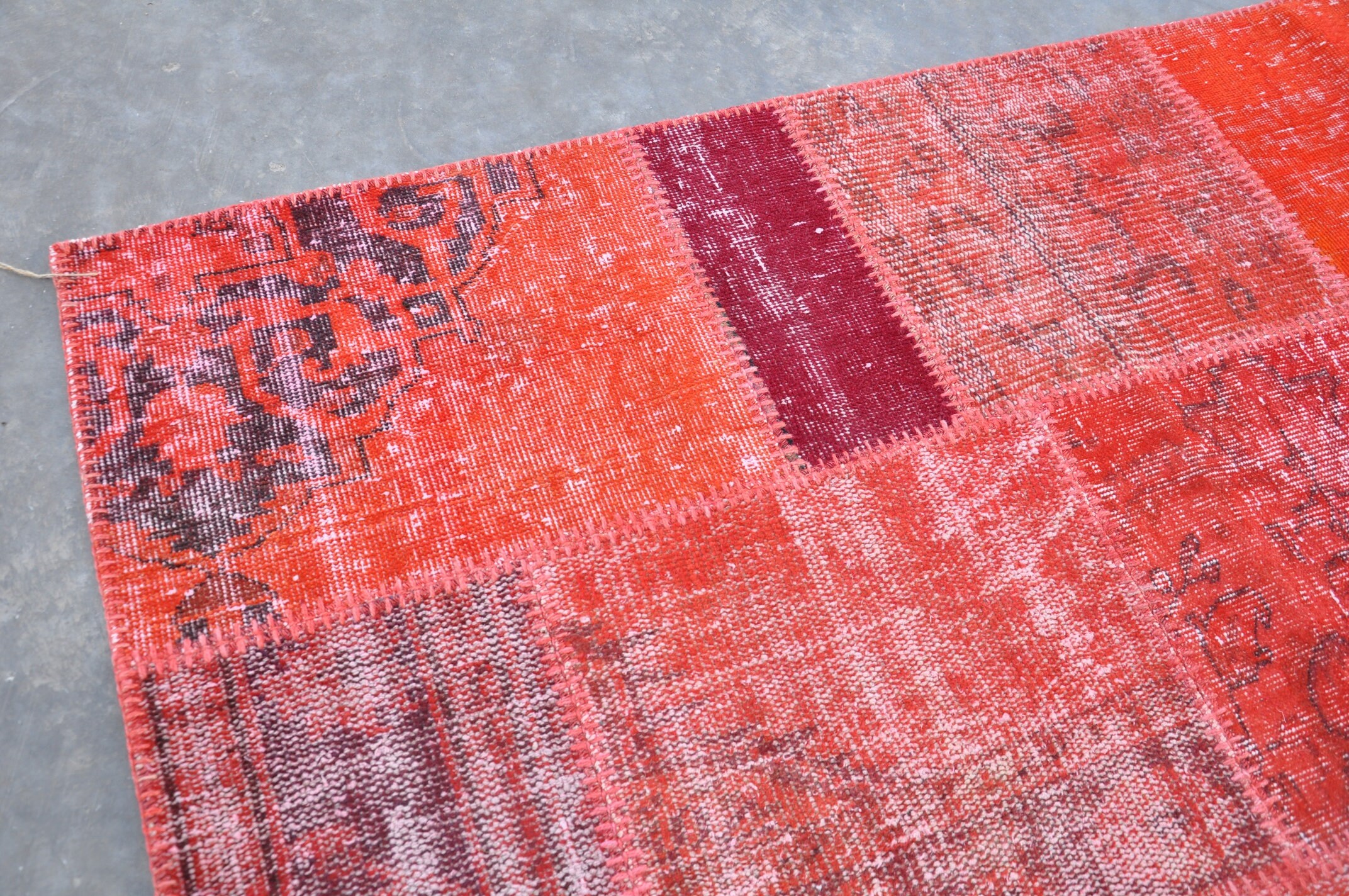 Handmade Patchwork Rug 4.0x5.6 / Turkish Vintage Rug / Home | Etsy