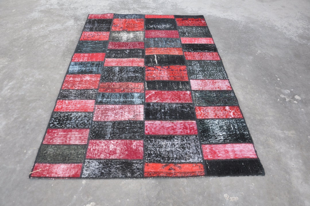 Patchwork Rug 3.70x5.80 / Turkish Vintage Rug / Home Floor - Etsy