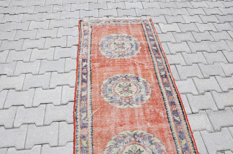 3x11 Vintage Turkish Runner / Pale Corridor Runner / Kitchen - Etsy