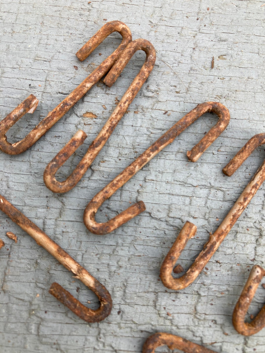 Rusty Metal Hook Connectors Recycled DIY Industrial Assemblage ...