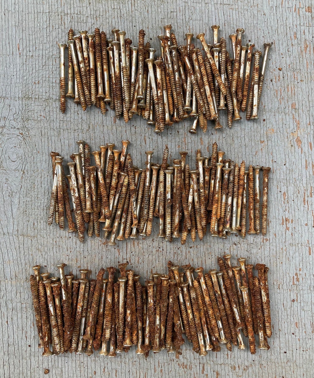 Rusty Metal Screws Industrial Scrap Assemblage Primitive Art Supply ...