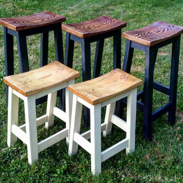 Rustic Bar Stools - Etsy