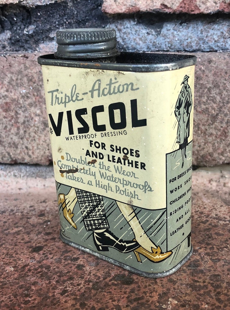 Vintage Viscol Tin Triple Action Viscol Vintage Tin | Etsy