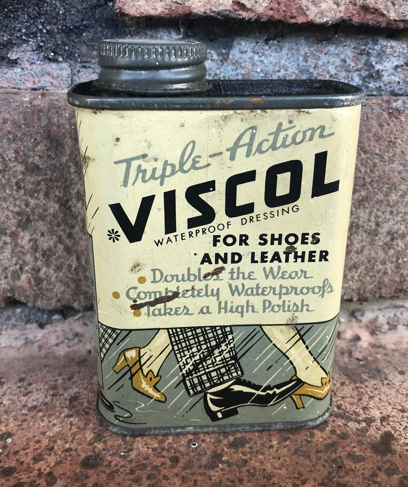 Vintage Viscol Tin Triple Action Viscol Vintage Tin | Etsy
