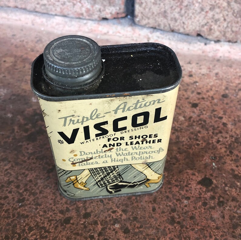 Vintage Viscol Tin Triple Action Viscol Vintage Tin | Etsy