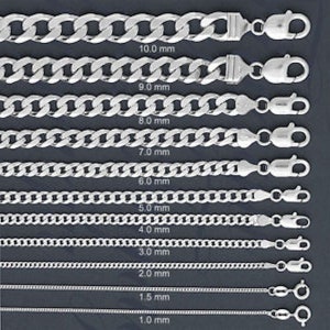 Sterling Silver Solid Curb Chain - 3mm - 16" 18" 20" 22" 30" - Ladies ...