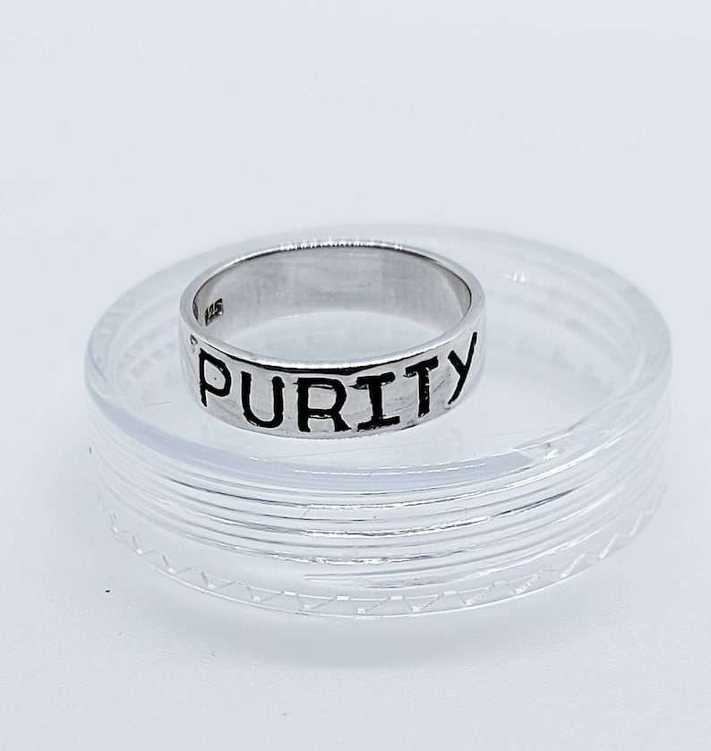 Purity Band Ring Sterling Silver Band Religious Ring 925 - Etsy