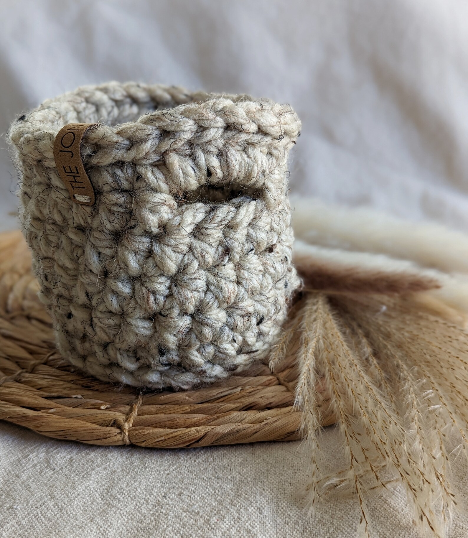 Handmade Wool Blend Basket: Boho Home Decor - Etsy