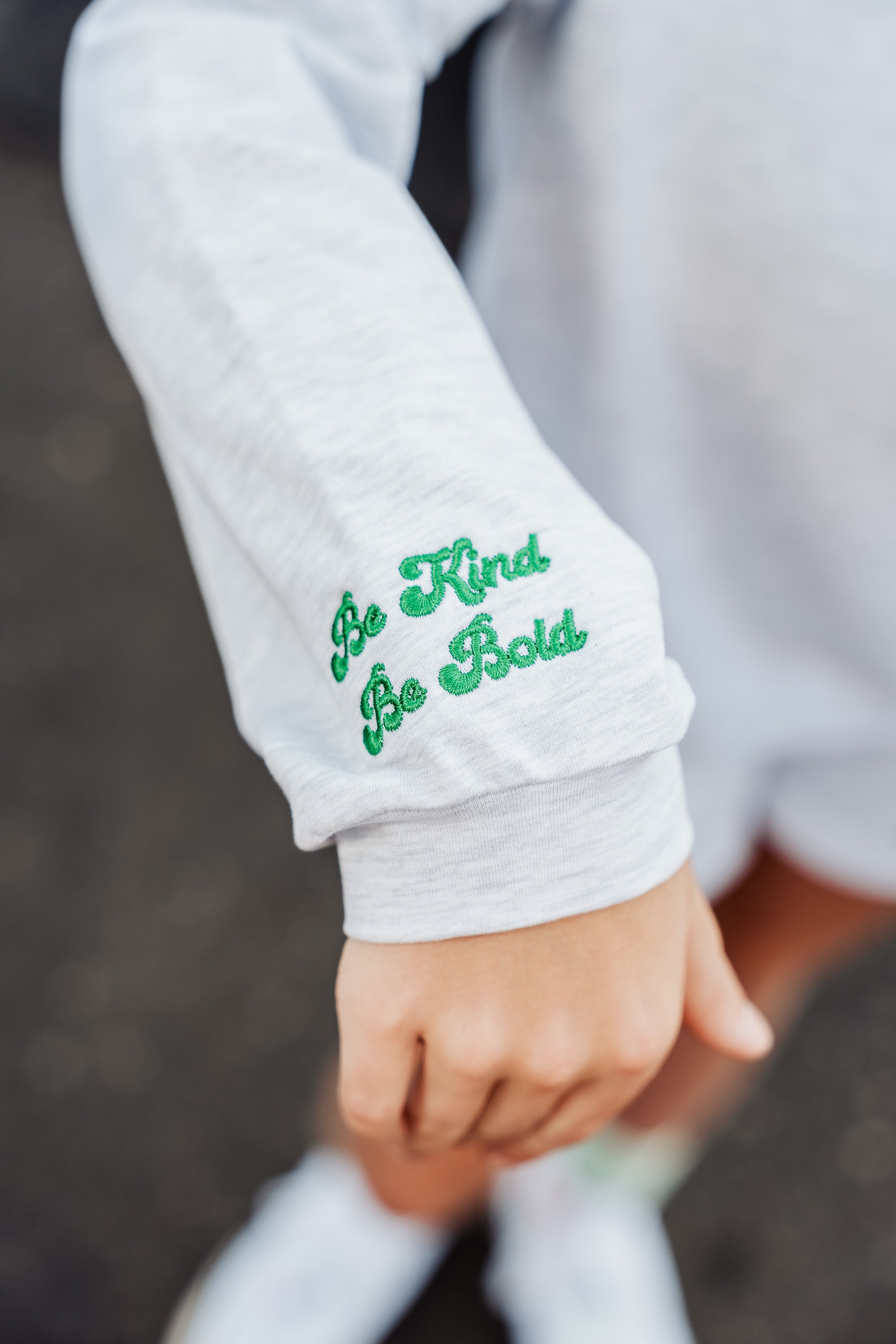 Girls Crewneck Sweatshirt With Embroidery, Gray, Girl Sizes 6-14, Girls ...