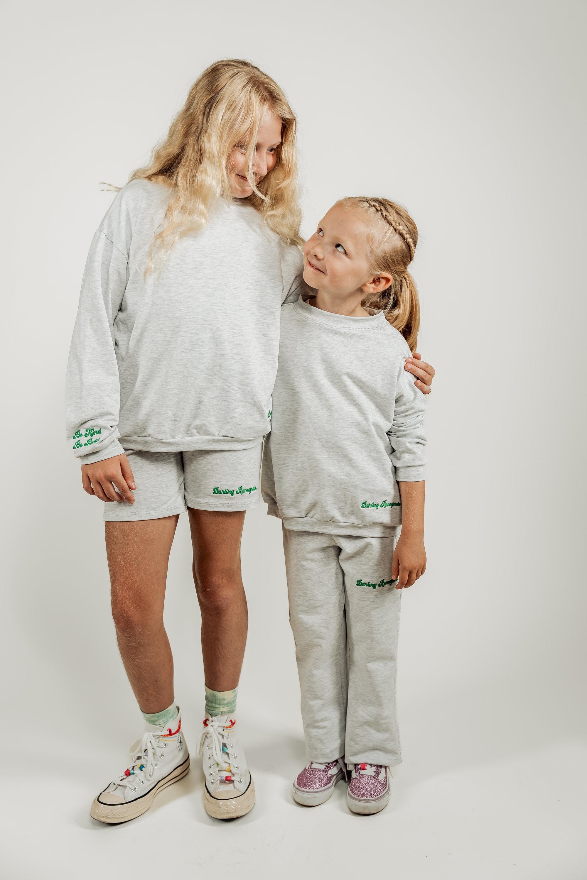 Girls Crewneck Sweatshirt With Embroidery, Gray, Girl Sizes 6-14, Girls ...