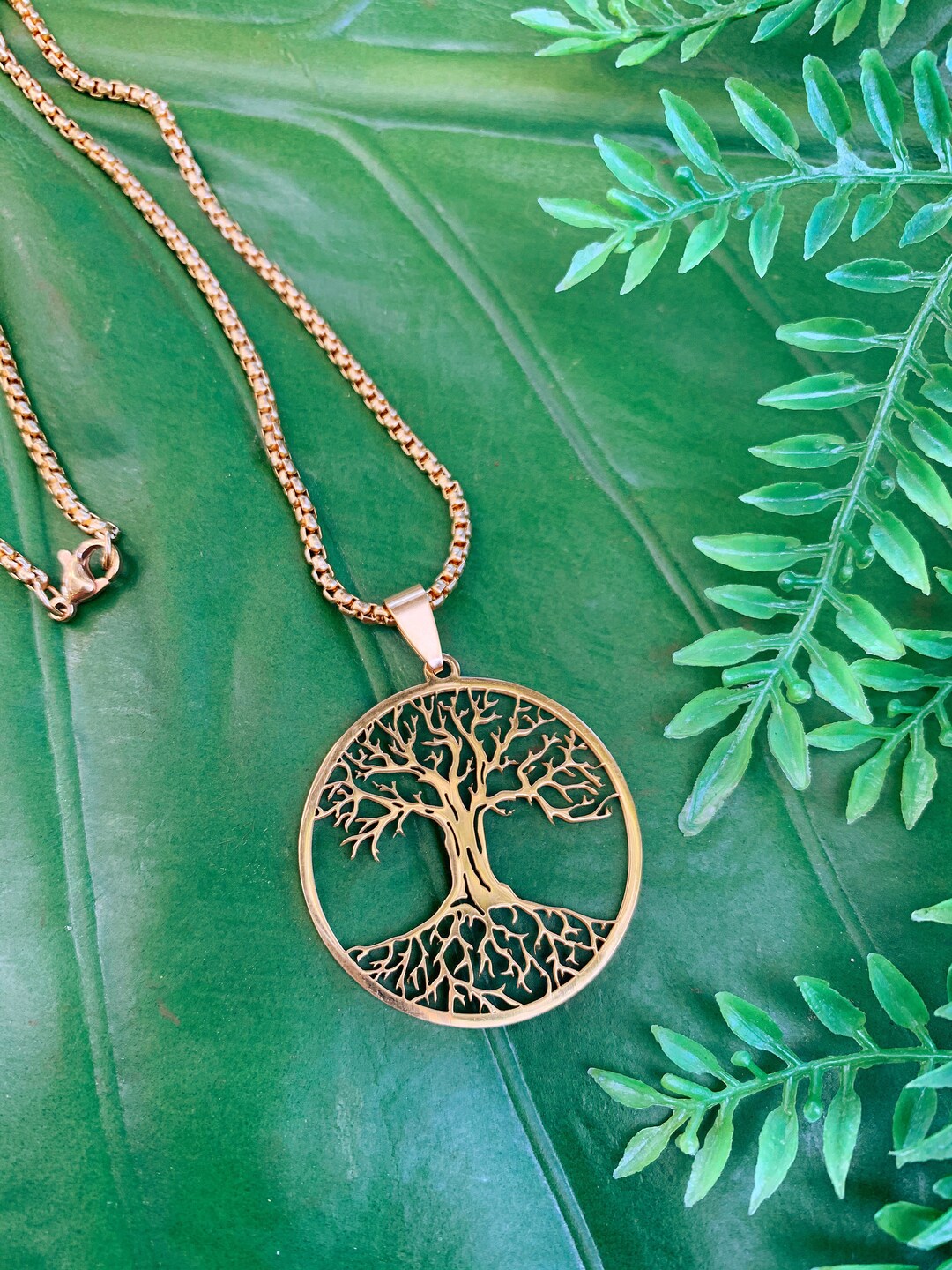 TREE of LIFE Gold Necklace | Gold Tree Pendant, Tree Jewelry, Spiritual ...