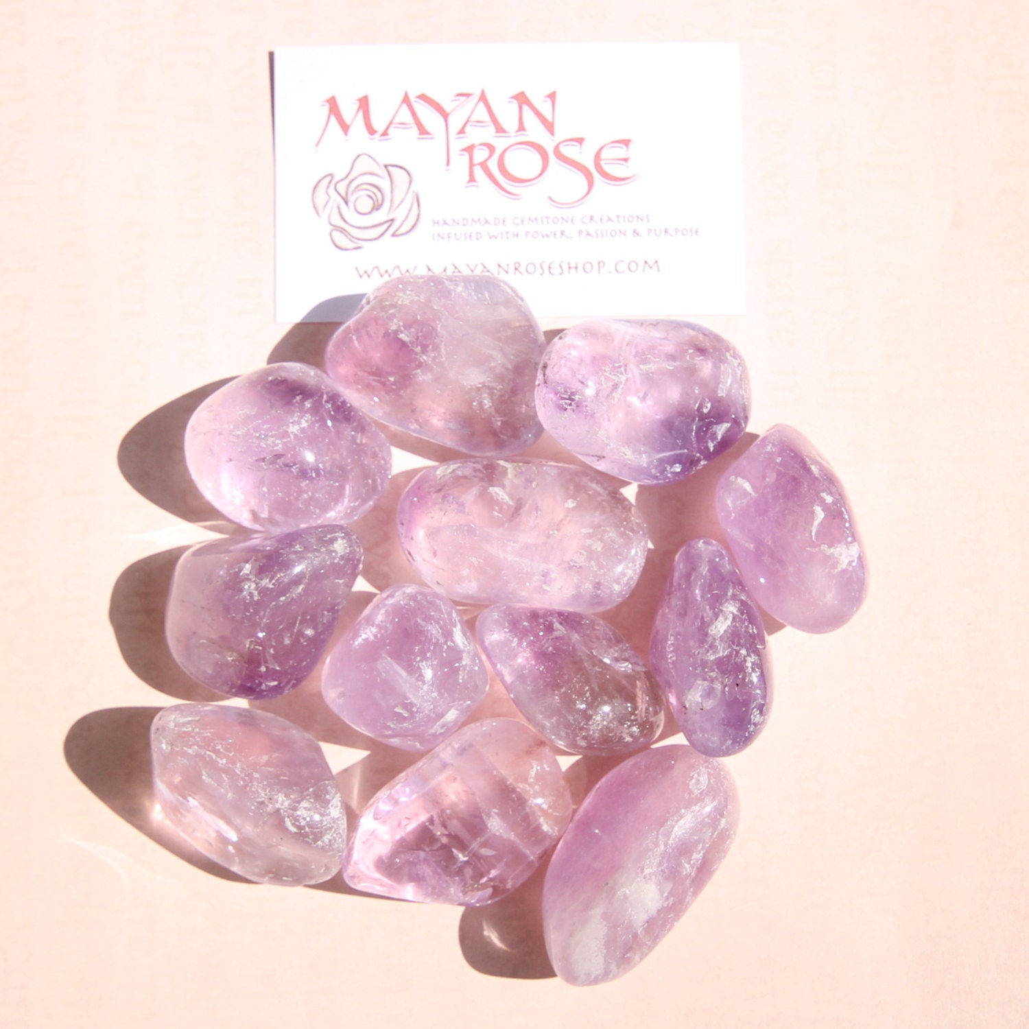 AMETHYST grade A Natural Tumbled Polished Stone Gemstone for - Etsy