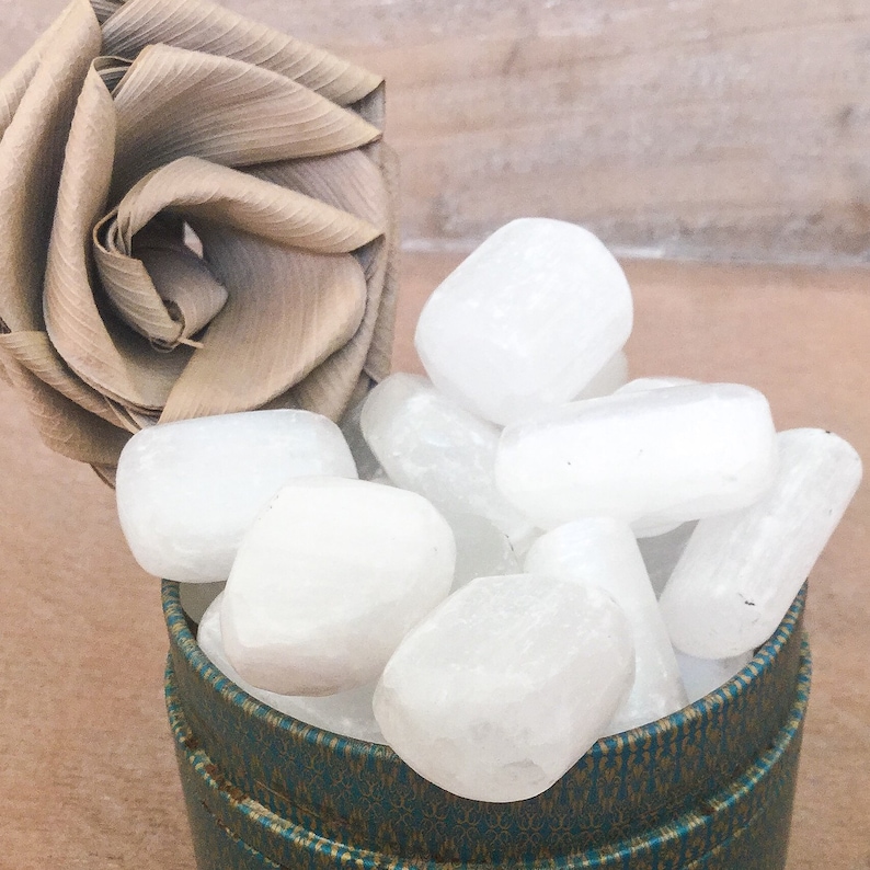 SELENITE (grade A Natural) Tumbled Polished Stones Gemstone Rocks for ...