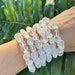 Natural Clear Quartz Stone Bracelet, High Quality Crystal Stretch ...