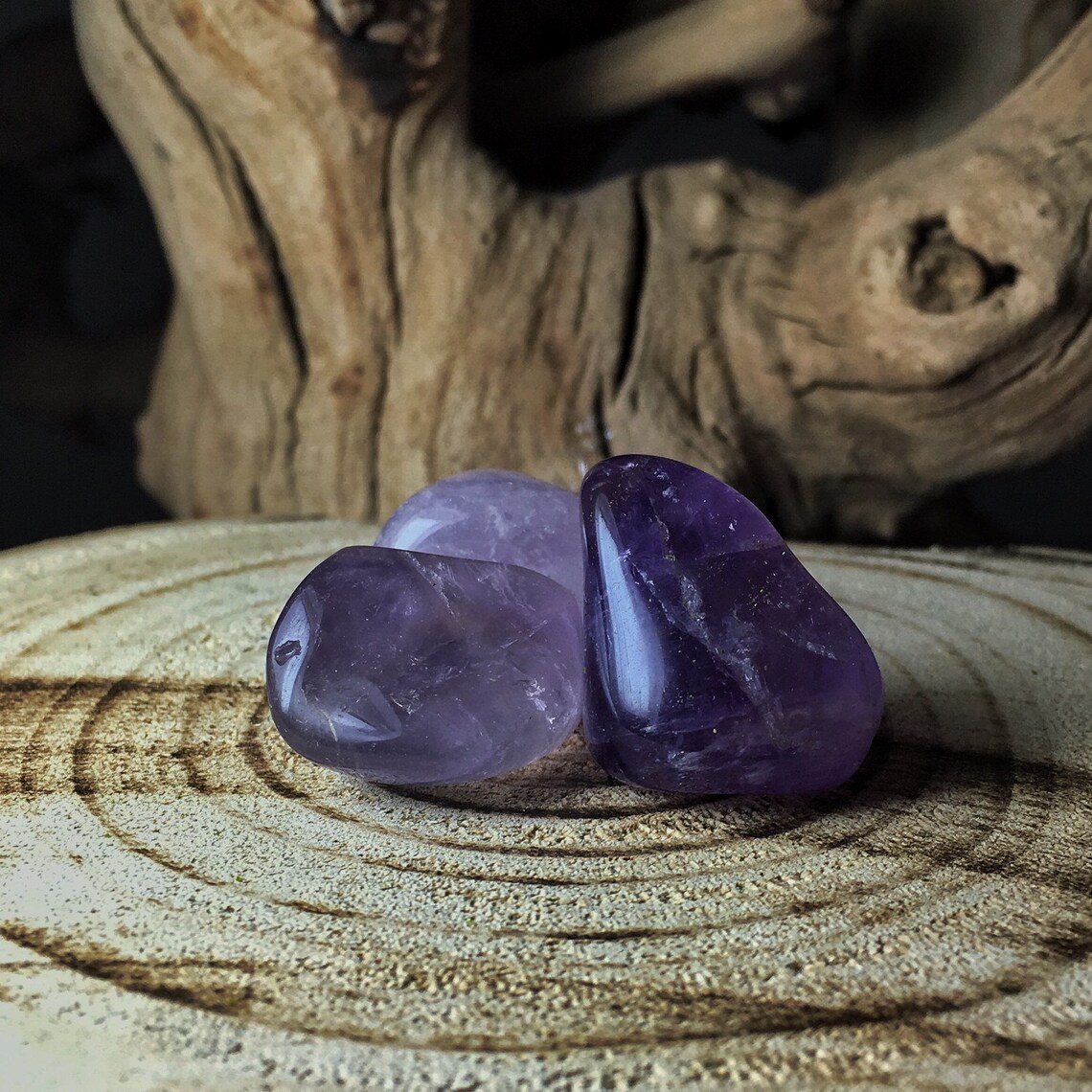 AMETHYST grade A Natural Tumbled Polished Stone Gemstone for - Etsy