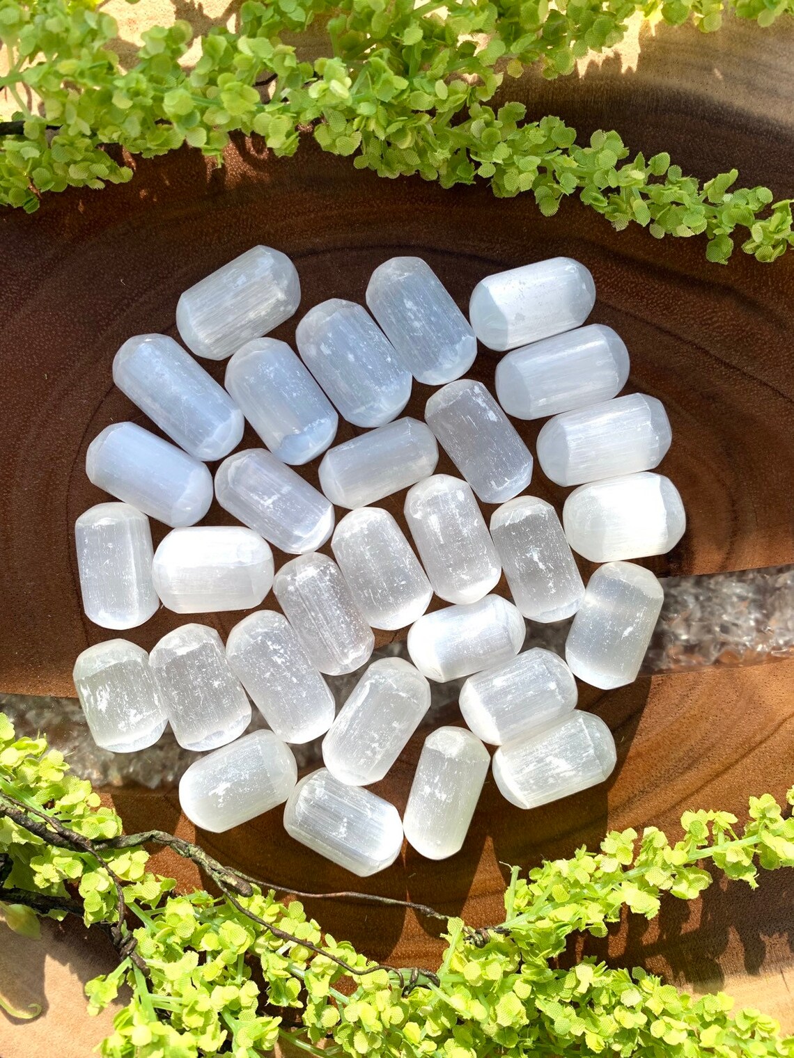 SELENITE (grade A Natural) Tumbled Polished Stones Gemstone Rocks for ...