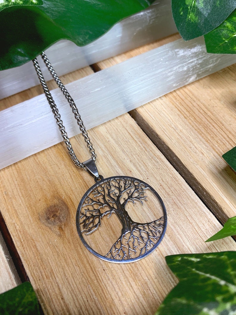 TREE of LIFE Silver Necklace | Silver Tree Pendant, Tree Jewelry ...