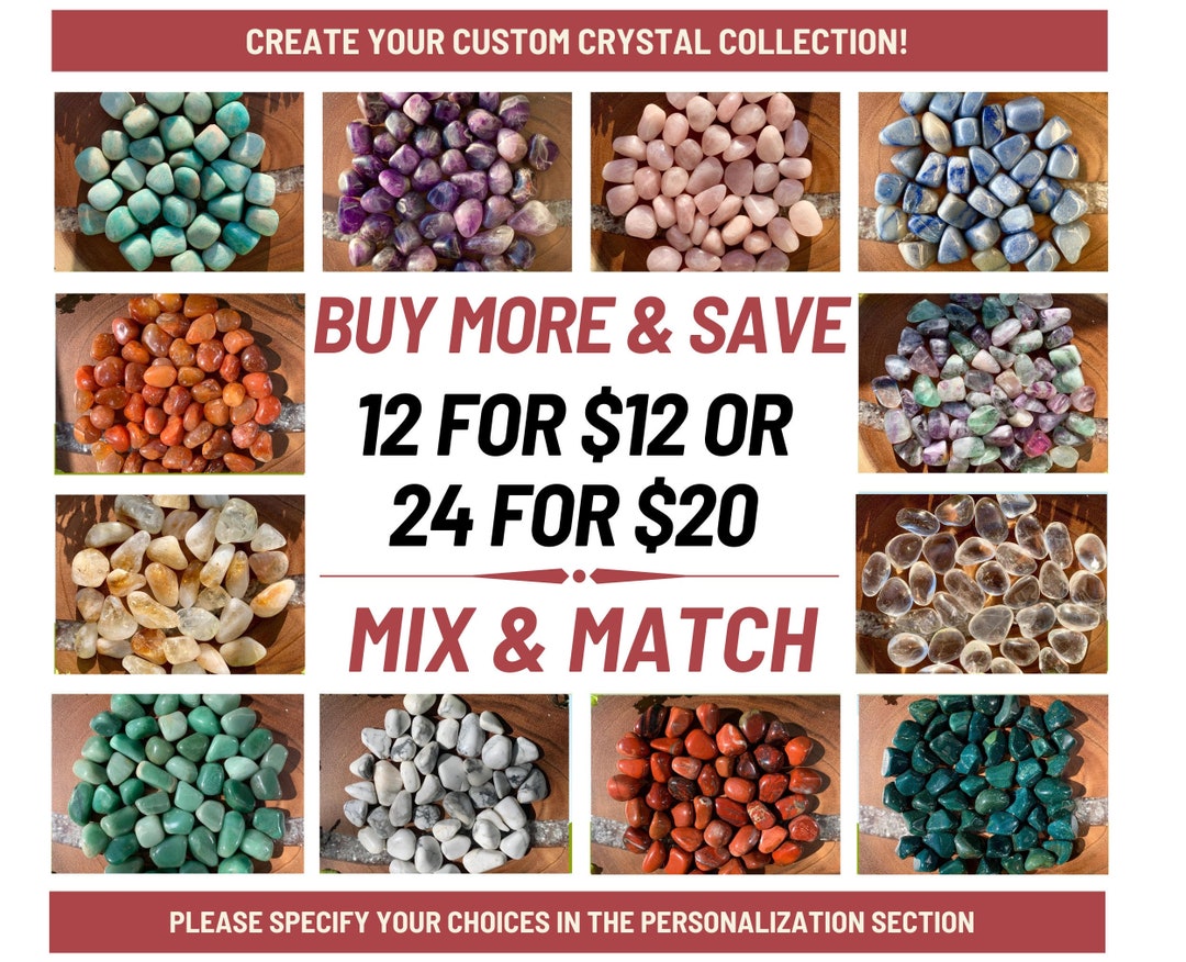 12 for 12 Tumbled Stones, Make Your Own Custom Crystal Collection ...
