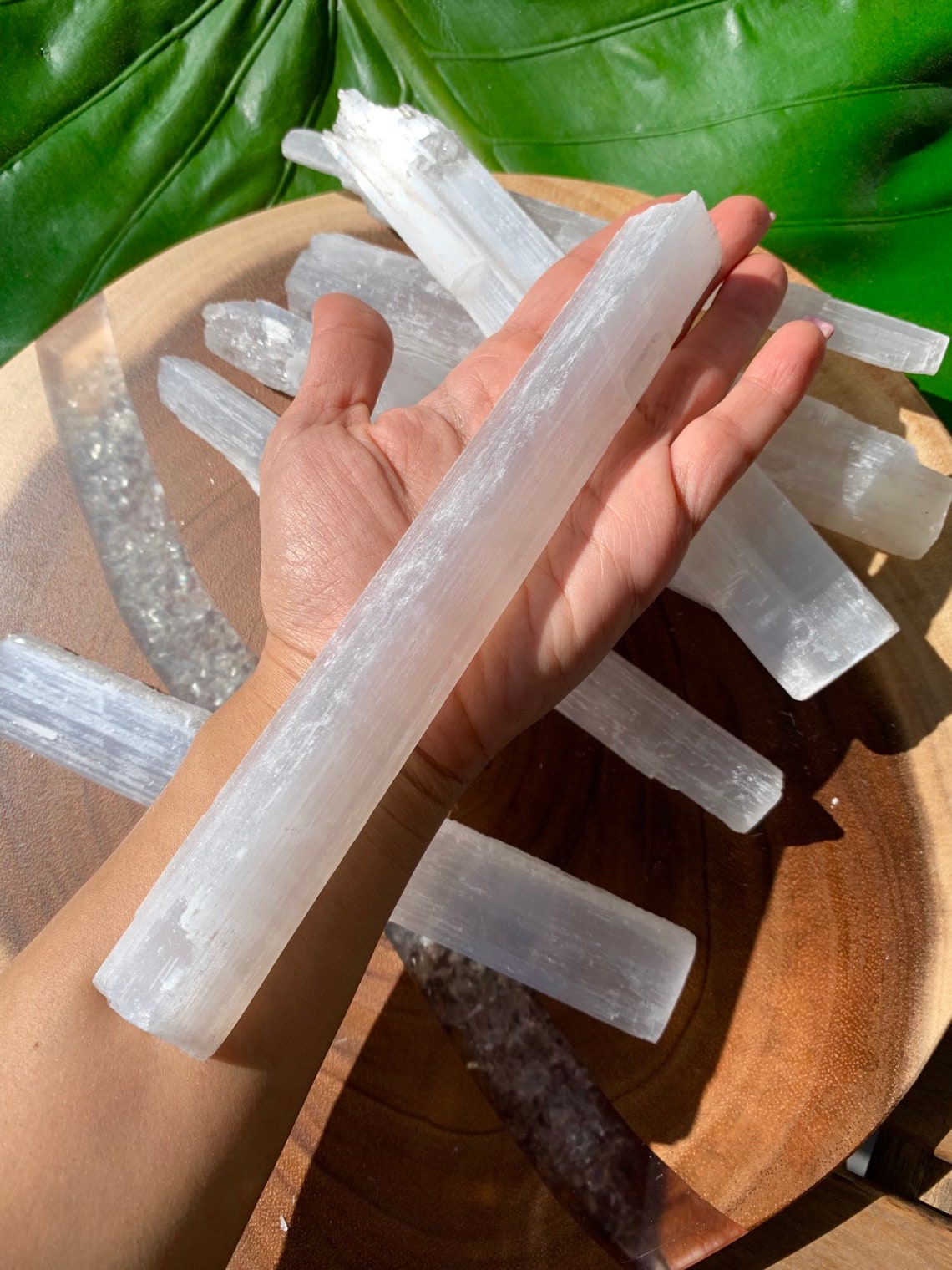 9 In. SELENITE Wand LARGE Magic Fairy Wands Crystal | Etsy