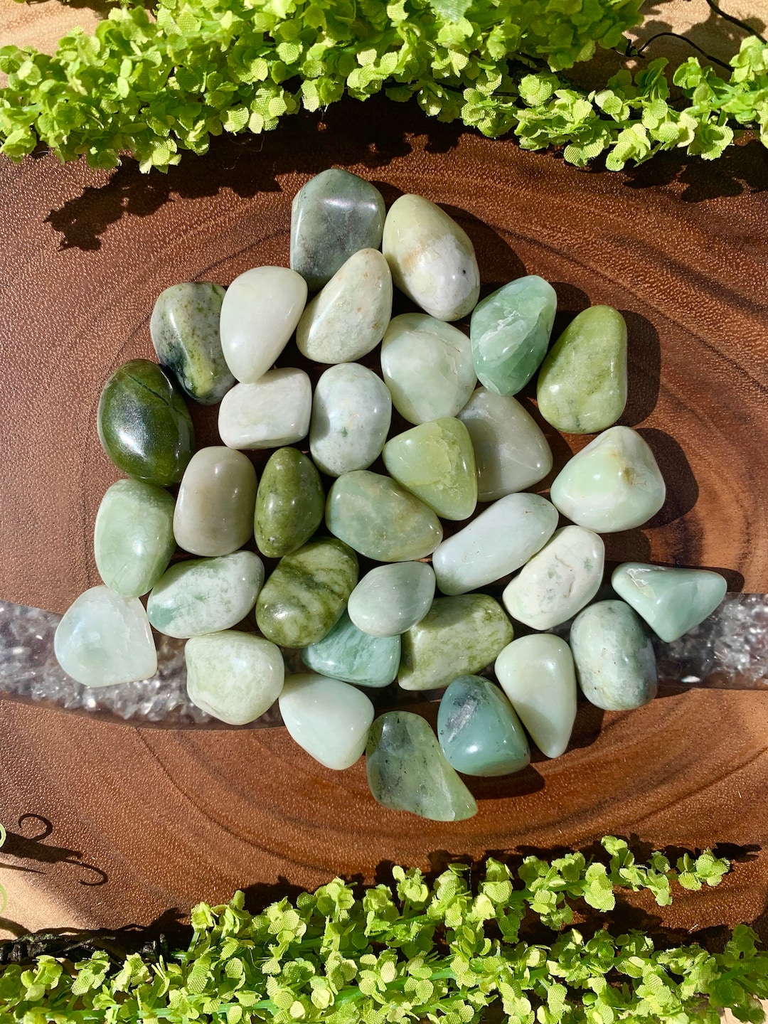 SERPENTINE JADE (grade A Natural) Tumbled Polished Stone Gemstone Rocks ...