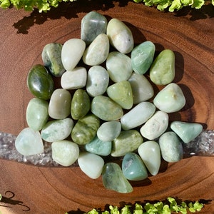 SERPENTINE JADE (grade A Natural) Tumbled Polished Stone Gemstone Rocks ...