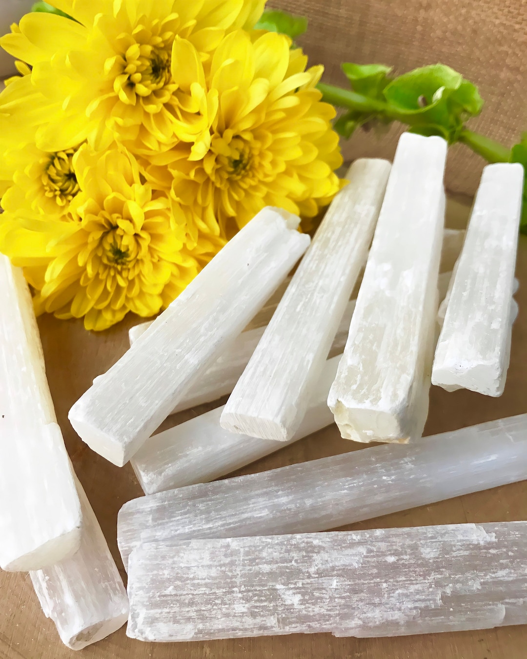 SELENITE Wand 4 Inches, Magic Fairy Wands, Healing Sticks (grade A ...
