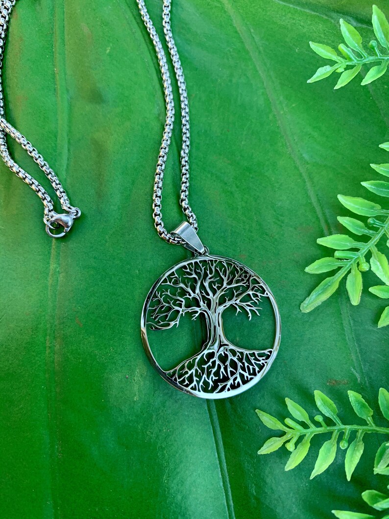 TREE of LIFE Silver Necklace Silver Tree Pendant Tree | Etsy