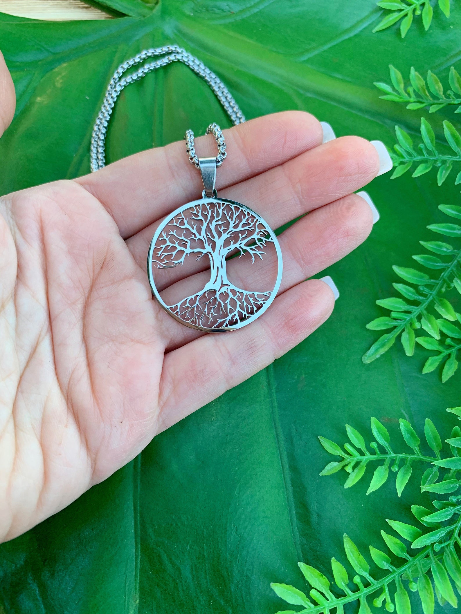 TREE of LIFE Silver Necklace Silver Tree Pendant Tree - Etsy