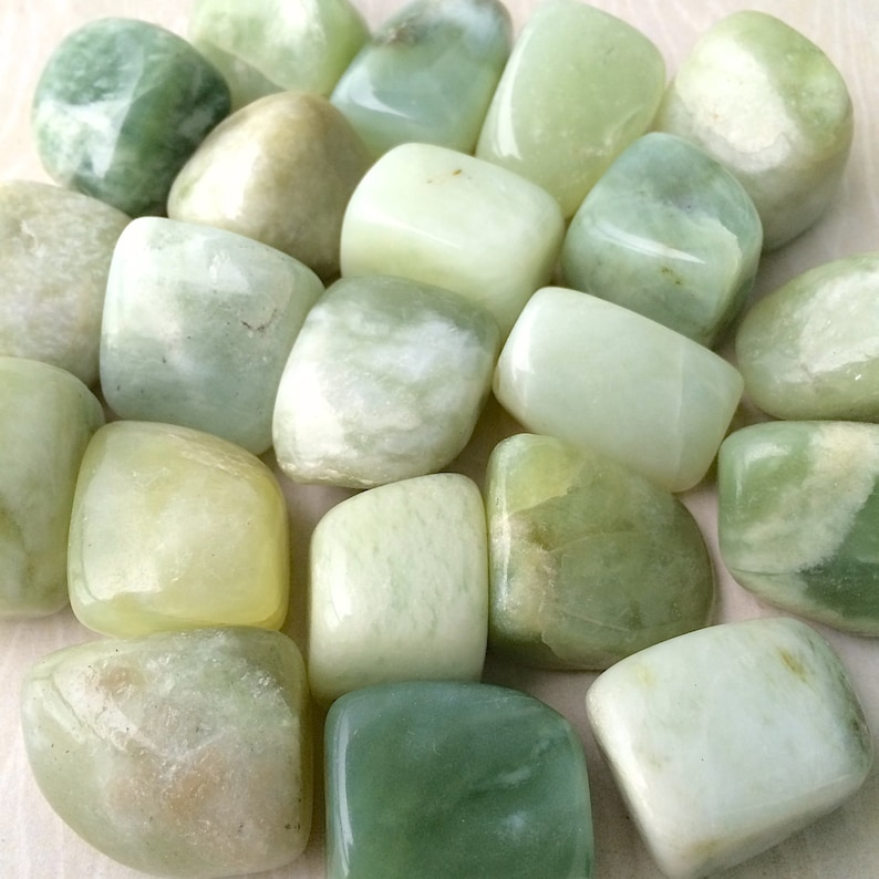 SERPENTINE JADE grade A Natural Tumbled Polished Stone - Etsy