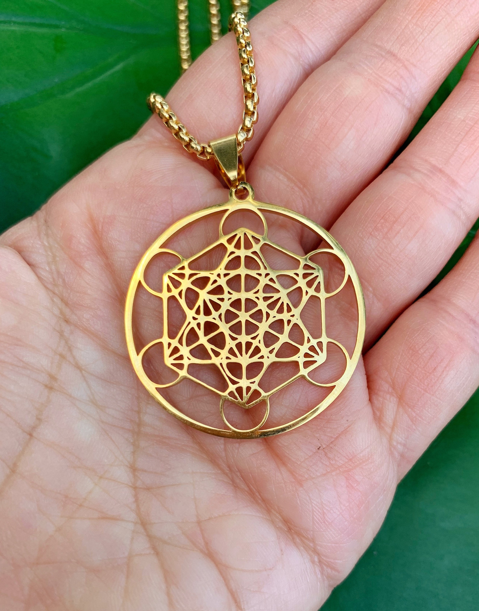 Sacred Geometry Necklace METATRON'S CUBE Gold Necklace - Etsy