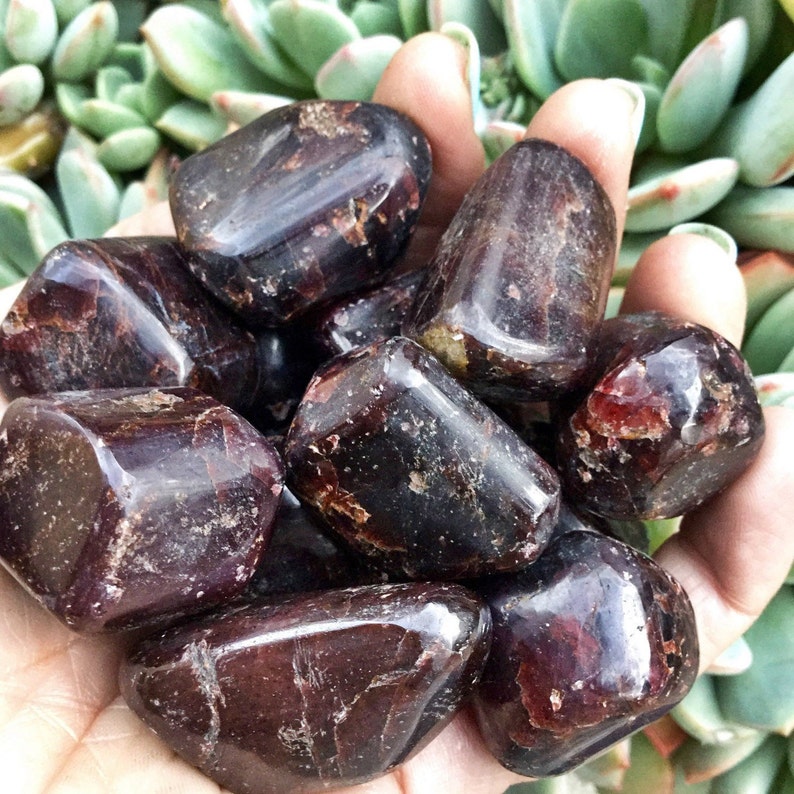 GARNET LARGE PREMIUM Grade A Natural Tumbled Polished - Etsy