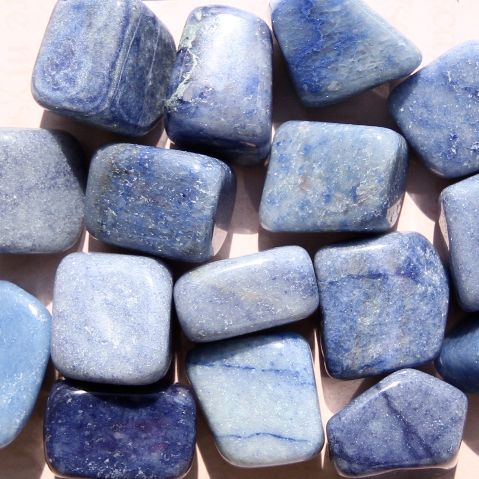 BLUE AVENTURINE Crystals (grade A Natural) Tumbled Polished Gemstone ...