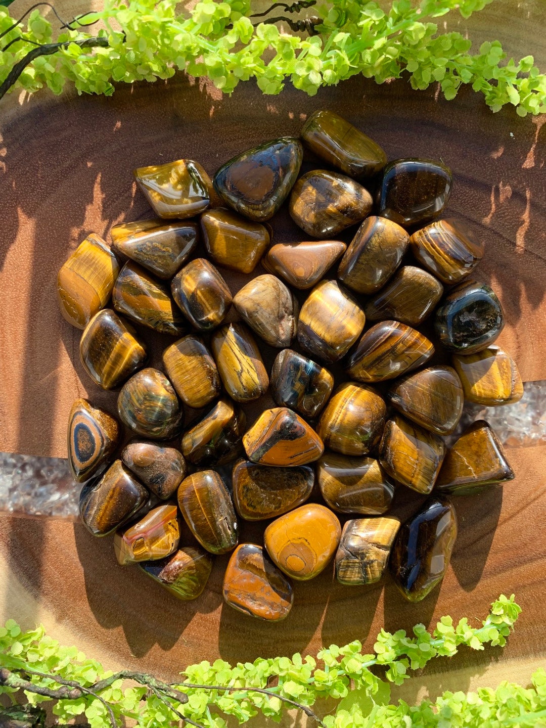 TIGER EYE Tumbled Stones (grade A Natural) Premium Gold | Polished ...