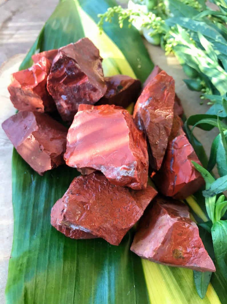 Raw RED JASPER Crystals | Rough Chunks for Crystal Healing, Yoga Reiki ...