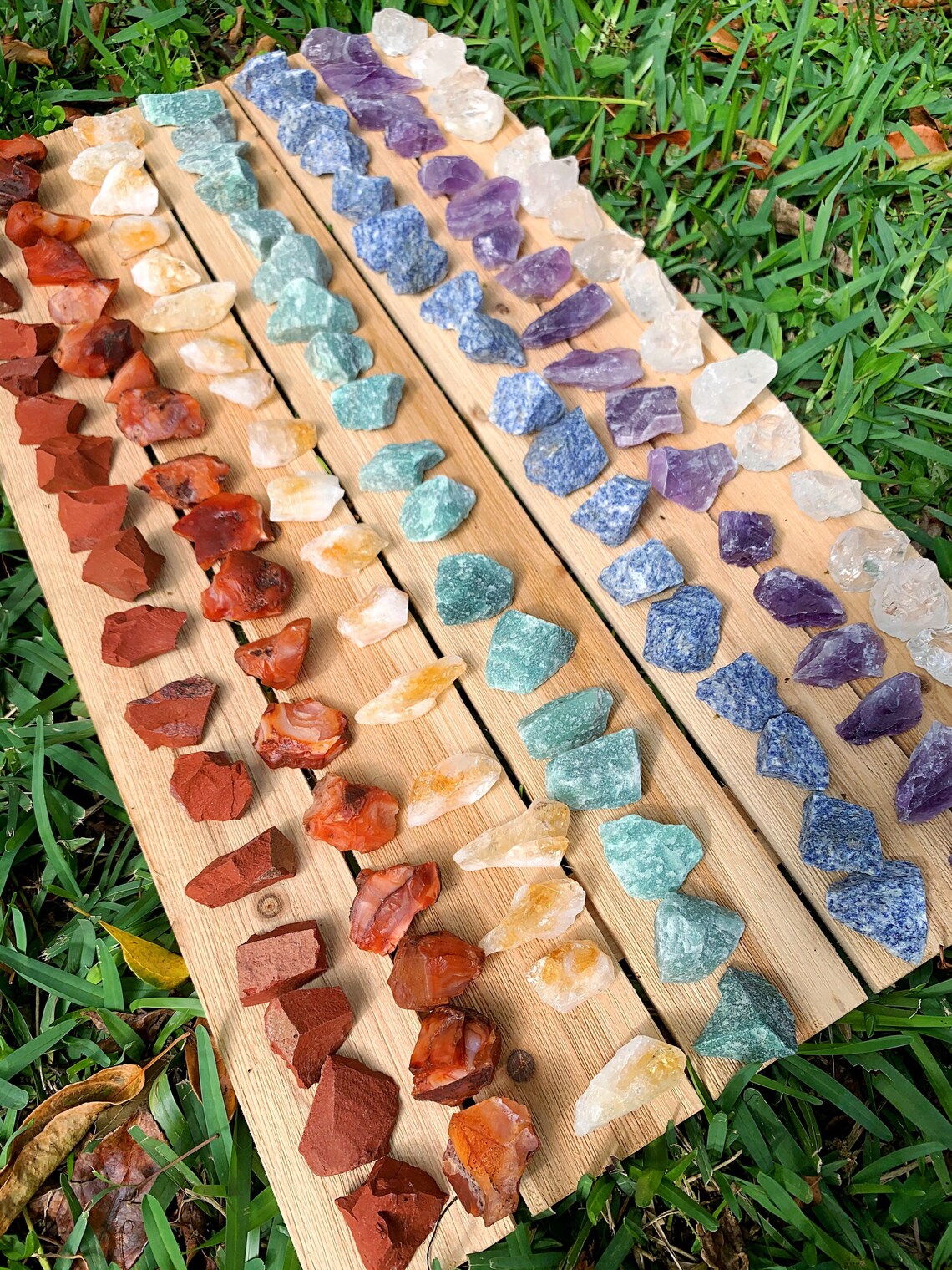 7 CHAKRAS Raw Crystals Beginner Crystal Set Chakra Stones - Etsy