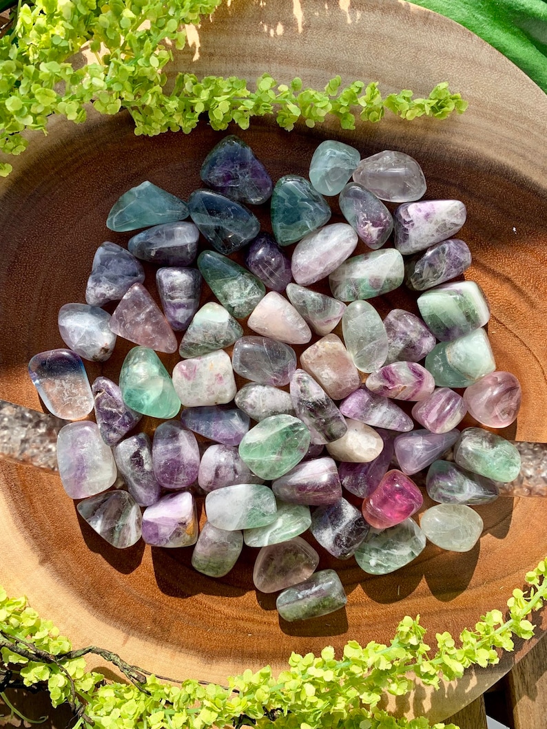 FLUORITE (grade A Natural) Tumbled Polished Stones Gemstone Rocks for ...