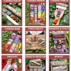 Abundance & Vitality Crystal Kit | Gemstone Sage Gift Set, Meditation ...