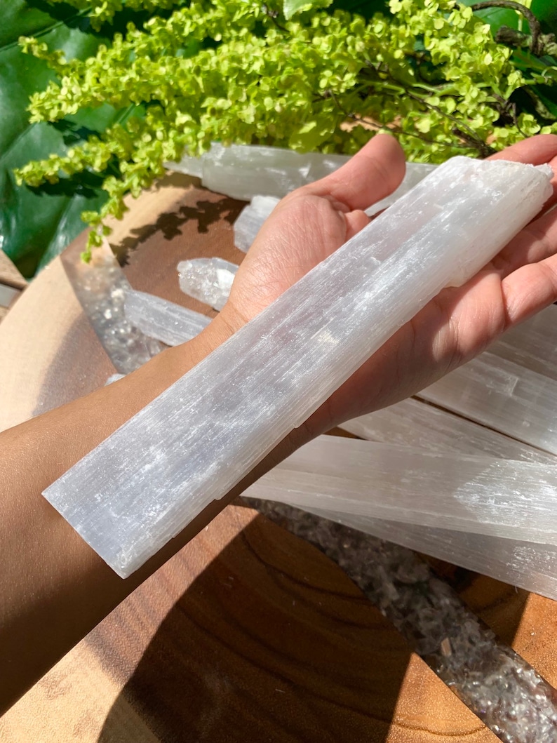 9 In. SELENITE Wand LARGE Magic Fairy Wands Crystal - Etsy