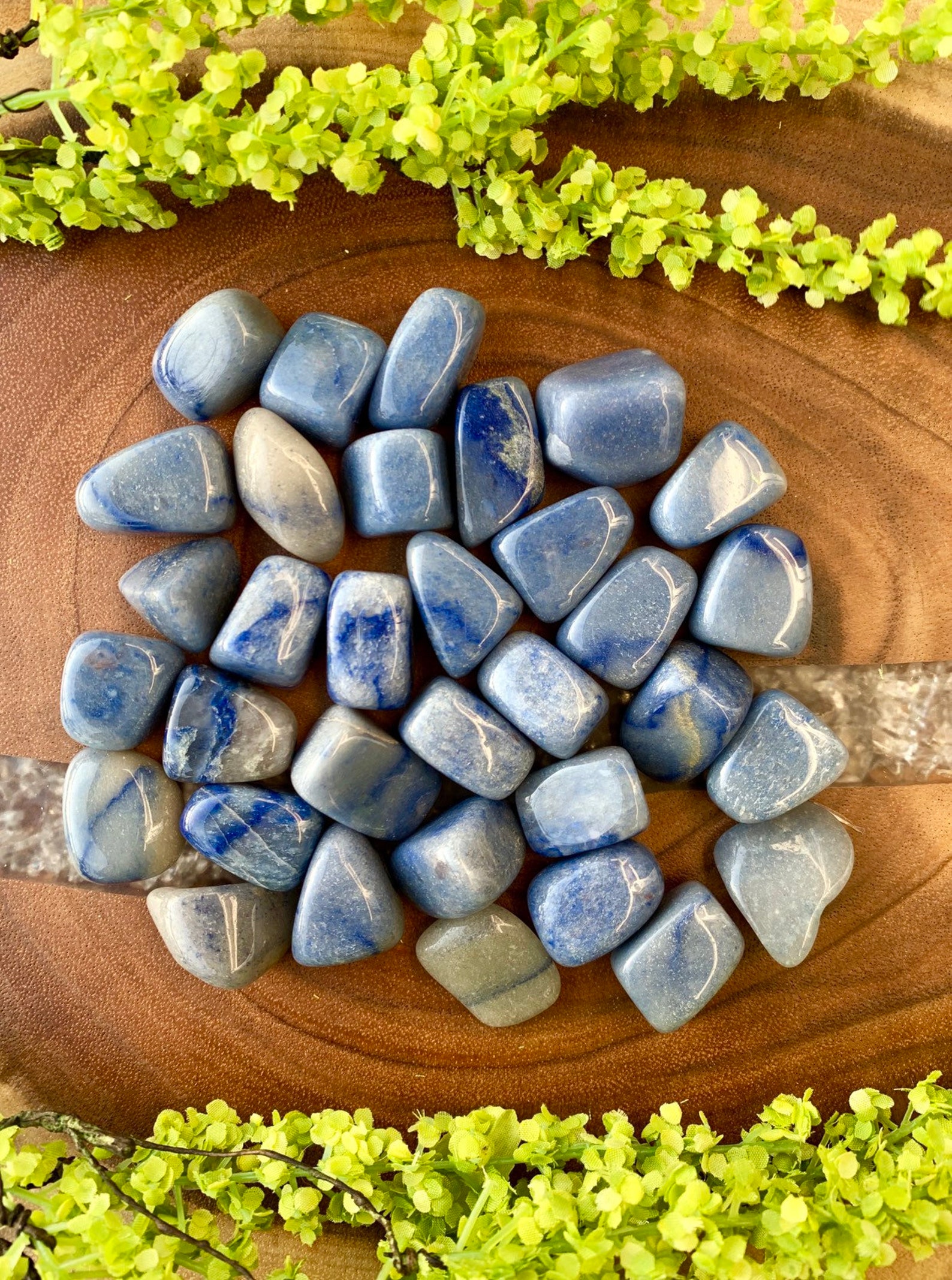 BLUE AVENTURINE Crystals (grade A Natural) Tumbled Polished Gemstone ...