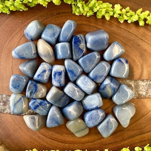 BLUE AVENTURINE Crystals (grade A Natural) Tumbled Polished Gemstone ...