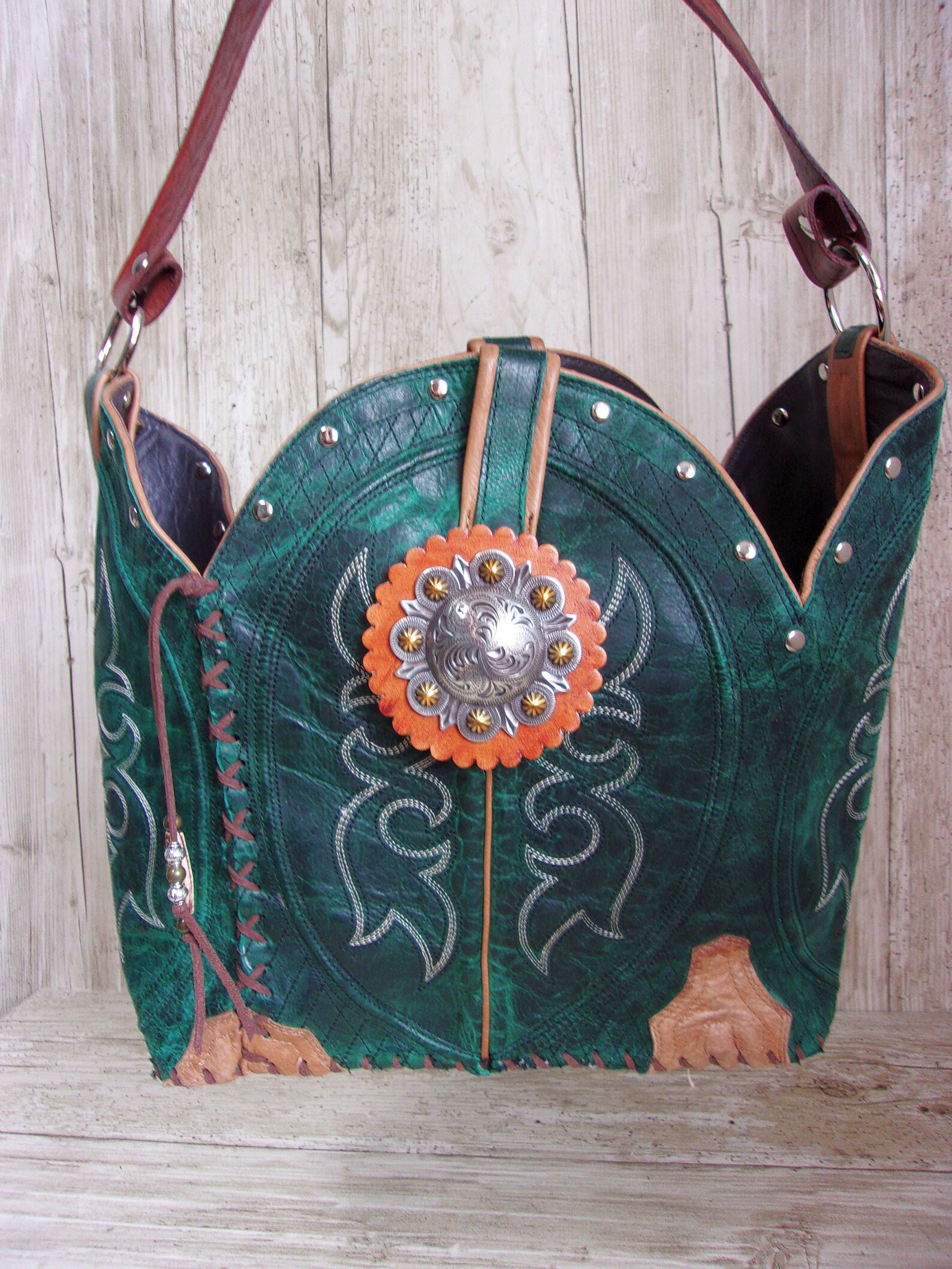 Bucket Bag Cowboy Boot Purse Bk91handcrafted Luxury Western Chic ...