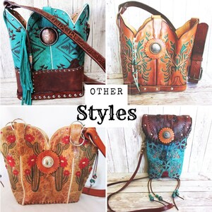 Cowboy Boot Crossbody Fringe Hipster Bag 1019 Cowgirl Chic Western Bag ...