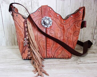 Bucket Bag Cowboy Boot Purse Bk91handcrafted Luxury Western Chic ...