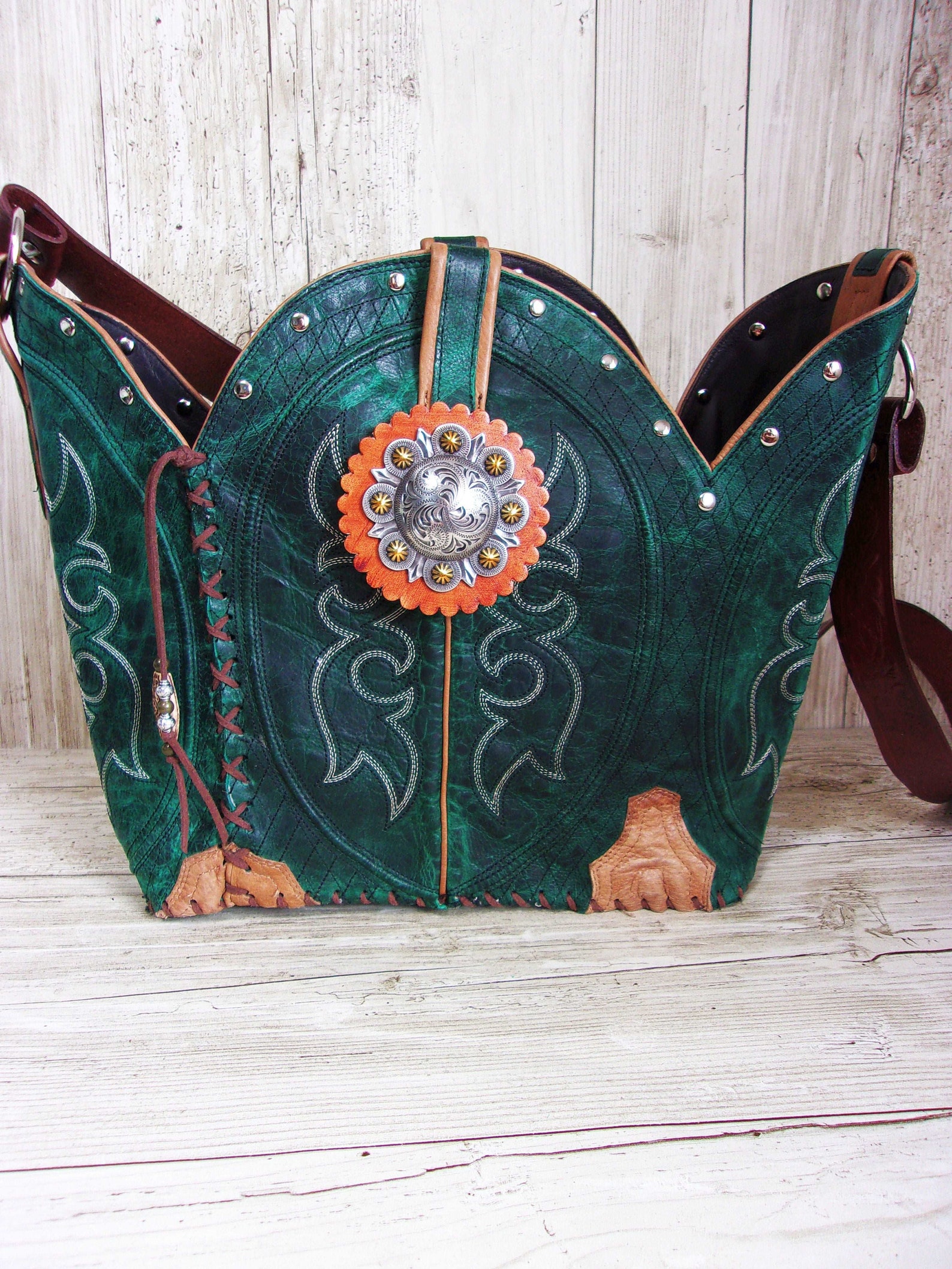 Bucket Bag Cowboy Boot Purse Bk91handcrafted Luxury Western Chic ...
