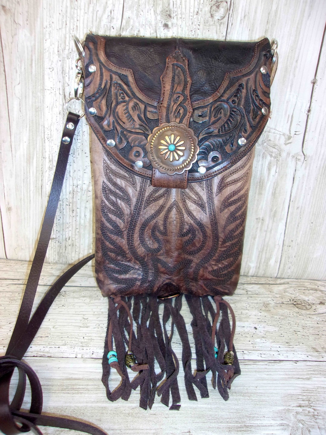 Cowboy Boot Crossbody Fringe Hipster Bag 1019 Cowgirl Chic Western Bag ...