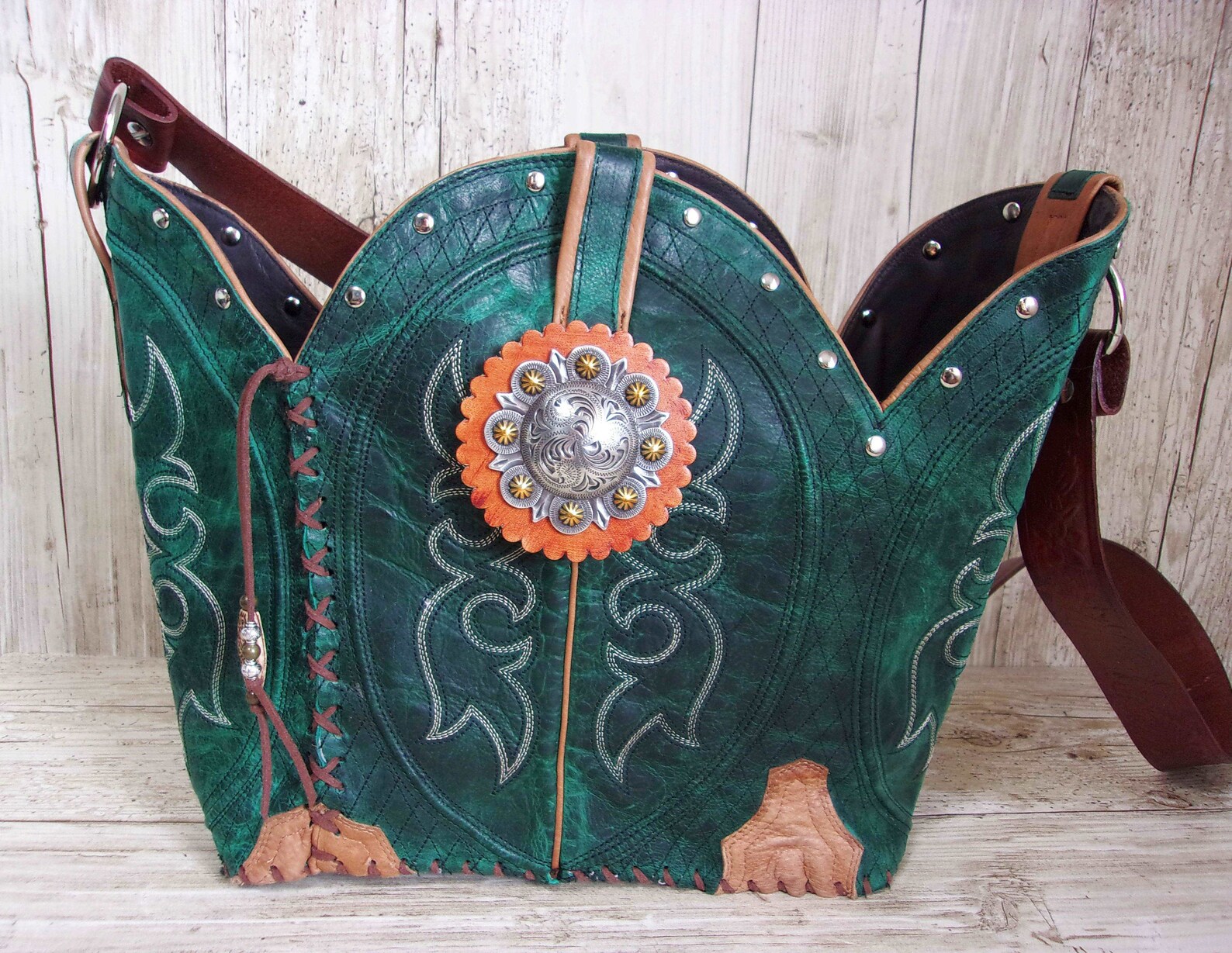 Bucket Bag Cowboy Boot Purse Bk91handcrafted Luxury Western Chic ...